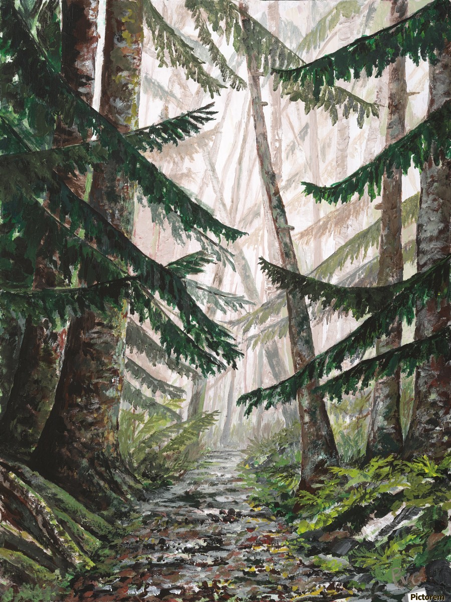 Misty path by Peter Van Giesen Wall Art
